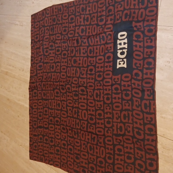 Echo | Accessories | Vintage Echo Signature Silk Scarf | Poshmark